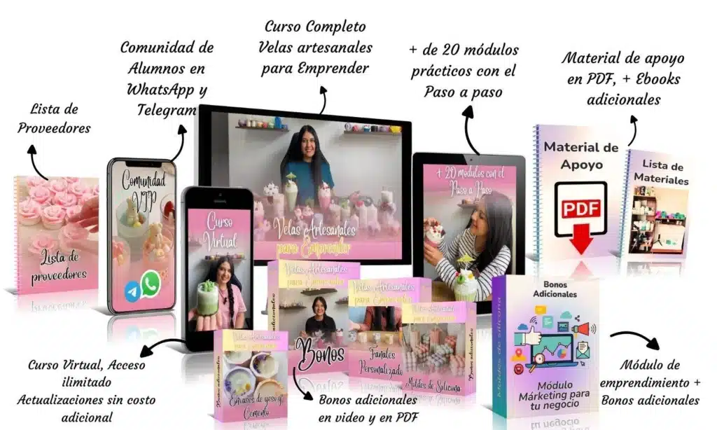 Curso De Velas Artesanales Para Emprender / Erika Barbosa